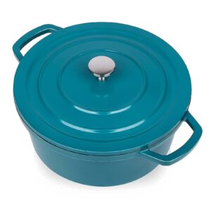 swiflon light weight covered dutch oven,5qt,blue,cast aluminum nonstick