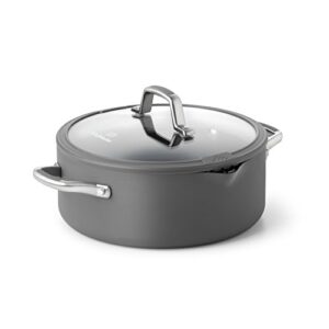 calphalon simply easy system nonstick dutch oven, 5-quart, gray