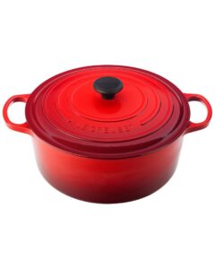 le creuset enameled cast iron signature round dutch oven, 9 qt., cerise