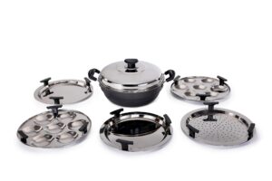 vinod multi kadhai (hard anodized) - idli maker, dhokla maker, 26 cm kadai