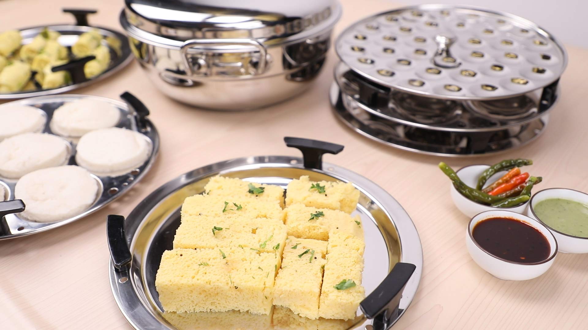 Vinod Multi Kadhai (Hard Anodized) - Idli Maker, Dhokla Maker, 26 cm Kadai