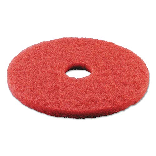 Boardwalk BWK4014RED 14 in. Diameter Buffing Floor Pads - Red (5/Carton)