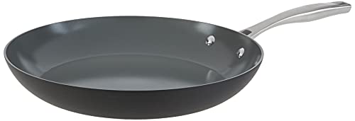 Bialetti 11.75" Ceramic Pro Non-Stick Hard Anodized Aluminum Frying Pan, Gray