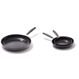 oxo good grips hard anodized pfoa-free nonstick 12" frying pan skillet black & good grips hard anodized pfoa-free nonstick 8" and 10" frying pan skillet set black