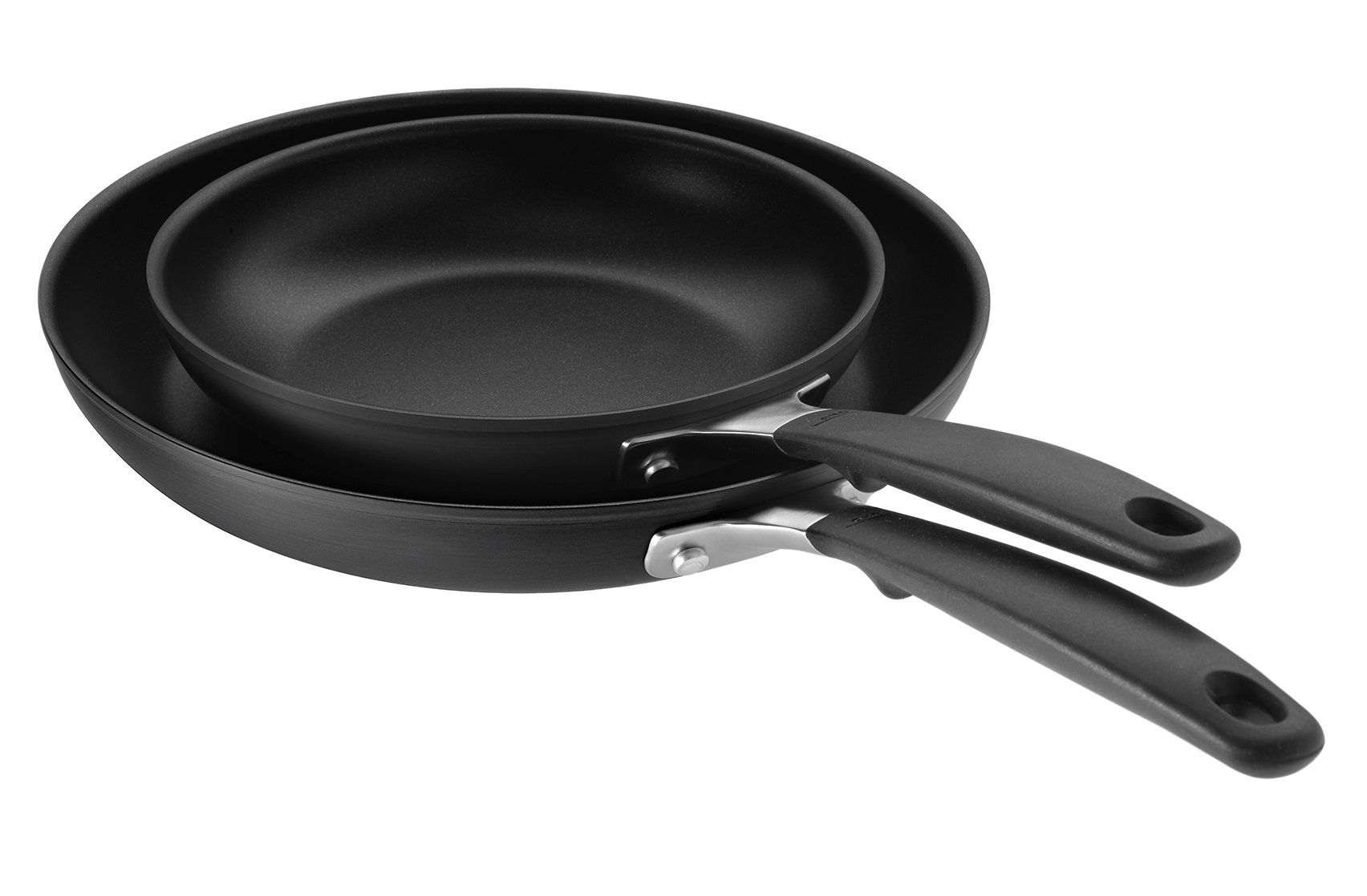 OXO Good Grips Hard Anodized PFOA-Free Nonstick 12" Frying Pan Skillet Black & Good Grips Hard Anodized PFOA-Free Nonstick 8" and 10" Frying Pan Skillet set Black