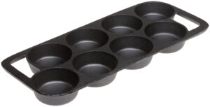 old mountain pre seasoned 10143 8 impression biscuit pan, 15 3/4 inch x 6 1/2 inch,black