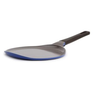 neoflam 51510 crepe, ceramic, nonstick, 10 inch, bakelite handle, tawa pan, griddle, pancake maker, skillet, omelette, tortilla, roti, naan, dosa, 10", berry blue