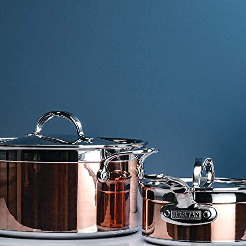 Hestan - CopperBond Collection - 100% Pure Copper Sauce Pan, Induction Cooktop Compatible, 1.5 Quart