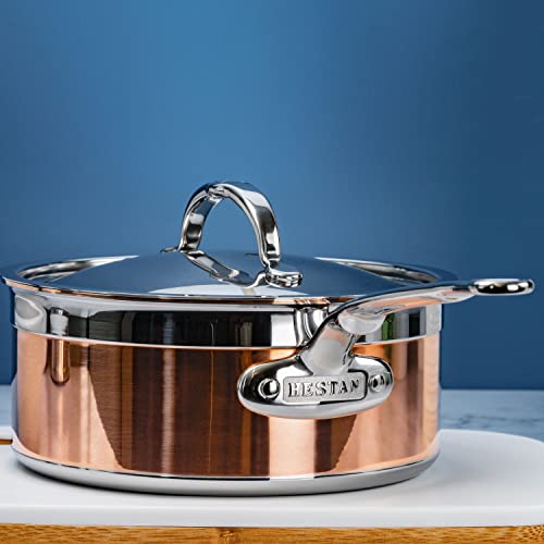 Hestan - CopperBond Collection - 100% Pure Copper Sauce Pan, Induction Cooktop Compatible, 1.5 Quart