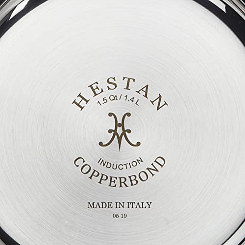 Hestan - CopperBond Collection - 100% Pure Copper Sauce Pan, Induction Cooktop Compatible, 1.5 Quart