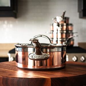 Hestan - CopperBond Collection - 100% Pure Copper Sauce Pan, Induction Cooktop Compatible, 1.5 Quart