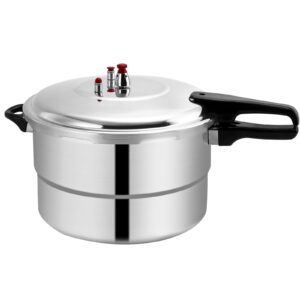 breerainz 5.3 quart pressure cooker, 10 psi aluminum pressure canner w/triple valves & auto lock system