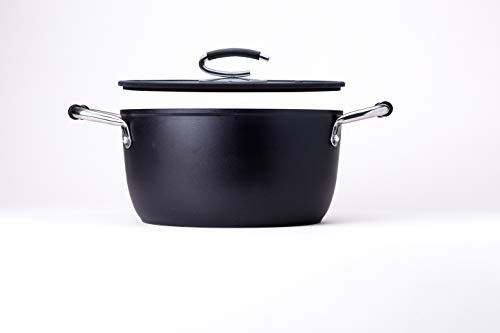 Vesuvio 5 Quart Nonstick Dutch Oven :: Nontoxic Ceramic Coated Stock Pot with Oven Safe Glass Lid