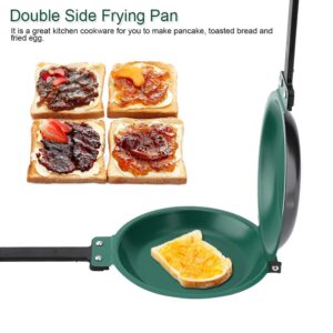 Omelette Pan, Omelette Maker, Omelet Maker Nonstick, Double Side Non-stick Ceramic Coating Flip Frying Pan Easy Flip Pancake Maker Household Kitchen Cookware Chef's Pans(Green)