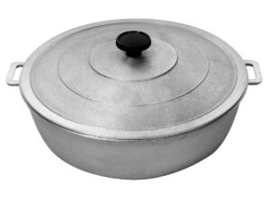 uniware 9900 super quality aluminum caldero,dutch oven,11.5 qt,silver (38cm (15-inch)), hand made