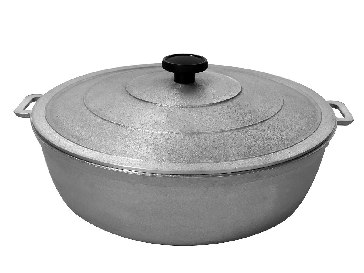 Uniware 9900 Super Quality Aluminum Caldero,Dutch Oven,11.5 QT,Silver (38cm (15-Inch)), Hand Made