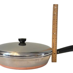 12" Revere Ware Copper Clad Frying Pan with Lid