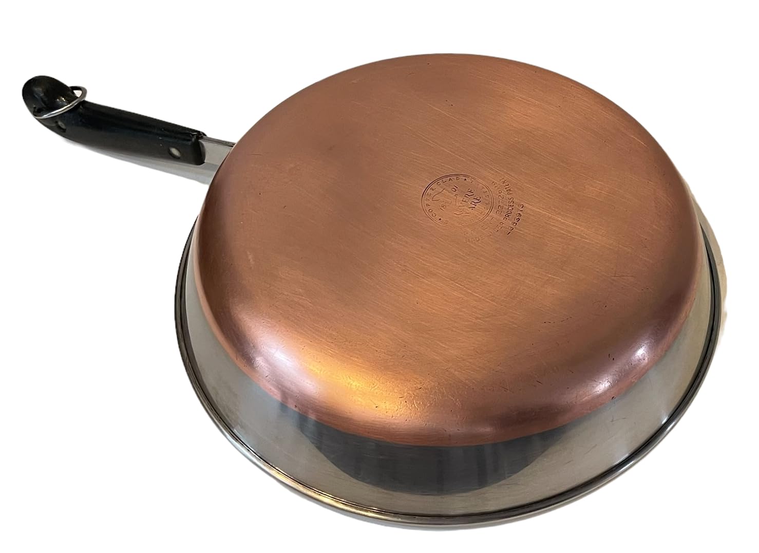 12" Revere Ware Copper Clad Frying Pan with Lid