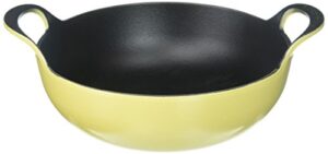 le creuset l2042-241m enameled cast iron 3 quart balti dish, soleil