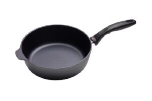 swiss diamond 10.25" (3.8 qt) saute pan hd nonstick diamond coated aluminum dishwasher safe and oven safe grey