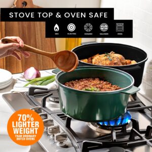 Granitestone 5 Qt Nonstick Dutch Oven, Stovetop & Oven Safe with Lid - Toxin Free