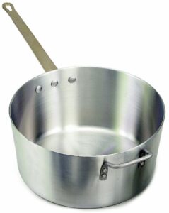 crestware 8-quart heavy gauge aluminum sauce pan