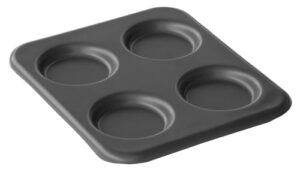 lloydpans egg pan, 9.5 x 11 inch 4-cavity round egg pan, pre-seasoned pstk