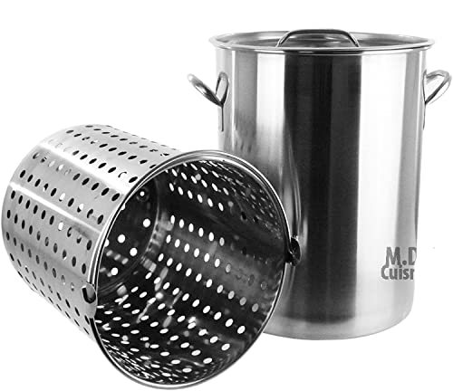 Pot Strainer Basket 36QT Heavy Commercial Stainless Steel Duty Outdoor Stockpot