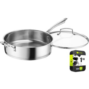 cuisinart 89336-30h professional series cookware 6 quart saute pan with helper handle and cover bundle with 1 yr cps enhanced protection pack