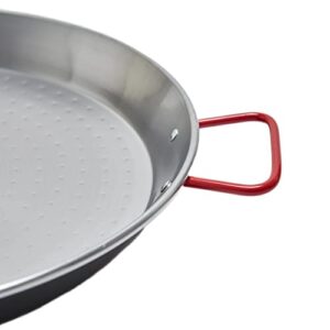 Garcima 14-inch Carbon Steel Paella Pan, 36cm, Silver