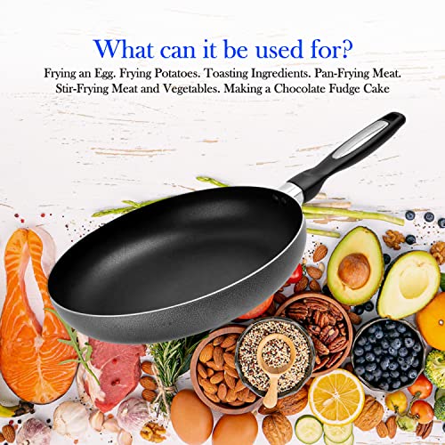 Alpine Cuisine Fry Pan 6-Inch Nonstick Coating Gray, Frying Pans Nonstick for Stove with Stay Cool & Comfortable Handle, Durable Nonstick Cookware, Ideal for Family