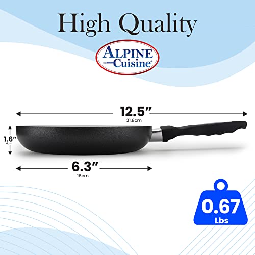 Alpine Cuisine Fry Pan 6-Inch Nonstick Coating Gray, Frying Pans Nonstick for Stove with Stay Cool & Comfortable Handle, Durable Nonstick Cookware, Ideal for Family