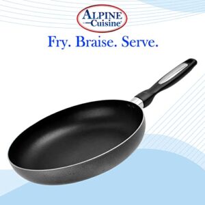 Alpine Cuisine Fry Pan 6-Inch Nonstick Coating Gray, Frying Pans Nonstick for Stove with Stay Cool & Comfortable Handle, Durable Nonstick Cookware, Ideal for Family