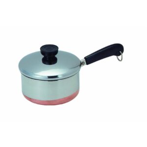 revere copperclad bottom 1-quart covered saucepan