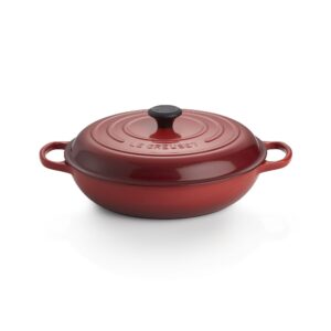 le creuset enameled cast iron signature braiser, 5 qt. , cerise