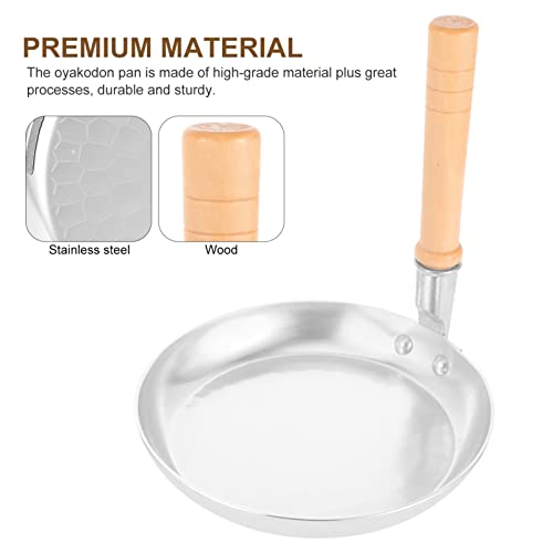 Hemoton Egg Frying Pan Oyakodon Pan Egg Pastry Pan Multi-function Frying Pan Kitchen Mini Metal Skillet Frying Pan Japanese Omelette Pan