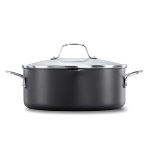 Calphalon Classic Hard-Anodized Nonstick Cookware, 5-Quart Dutch Oven with Lid & Classic Hard-Anodized Nonstick Cookware, 7-Quart Dutch Oven with Lid