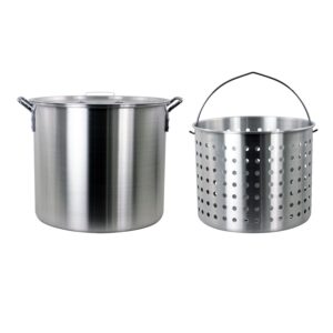 chard , aluminum stock pot and perforated strainer basket set, 42 quart