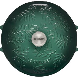 Le Creuset Olive Branch Collection Enameled Cast Iron Signature Soup Pot with Embossed Lid, 5.25 qt., Artichaut