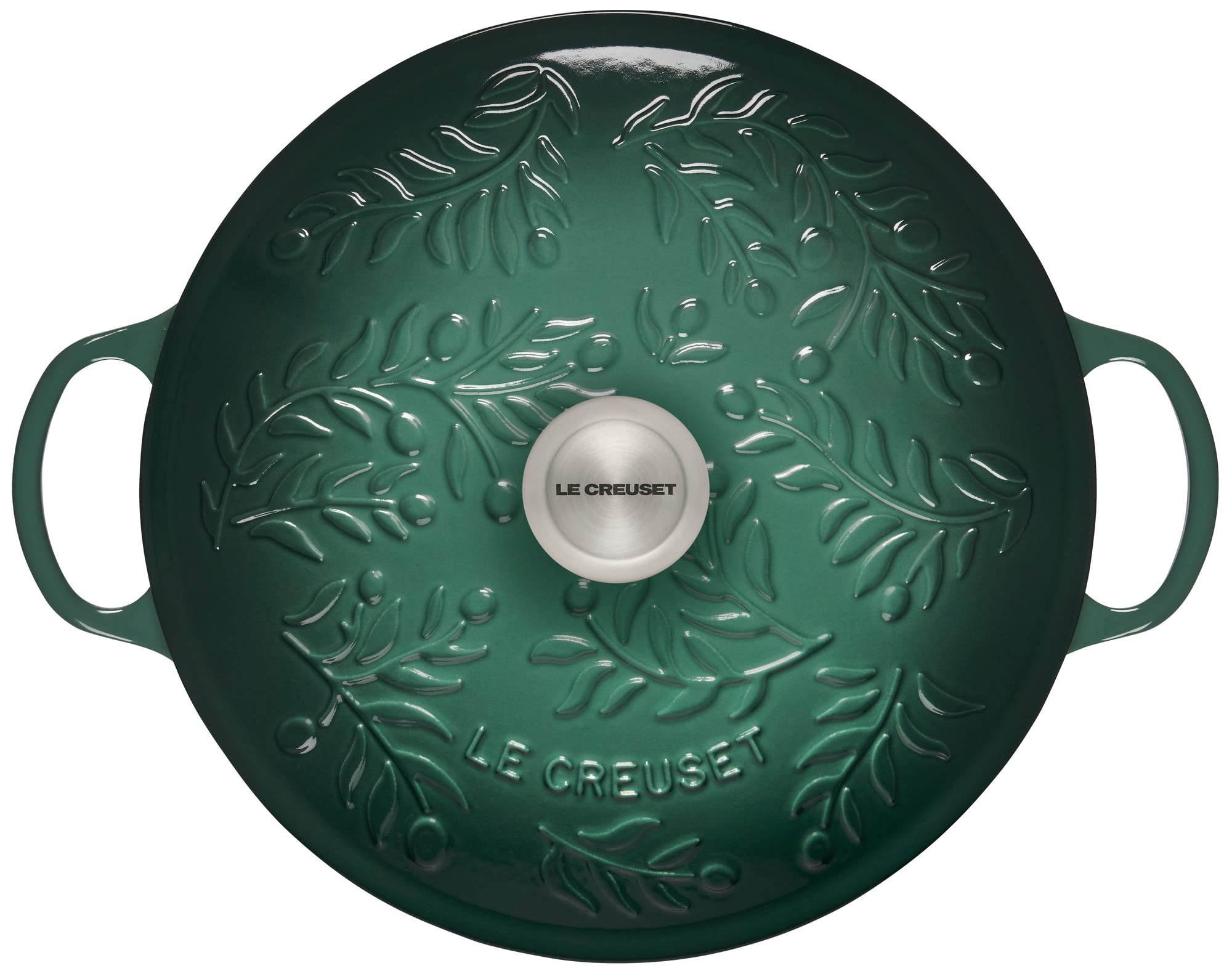 Le Creuset Olive Branch Collection Enameled Cast Iron Signature Soup Pot with Embossed Lid, 5.25 qt., Artichaut