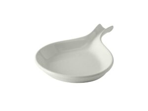 tuxton china bwp-100 fry pan server, 12 oz., 10" x 7-1/4" x 1-1/8" h, microwave & dishwasher safe, oven proof, fully vitrified, lead-free, ceramic, duratux, white, pack of 12