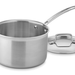 Cuisinart MultiClad Pro Stainless Steel 2-Quart Saucepan with Cover & MCP194-20N MultiClad Pro Stainless Steel 4-Quart Saucepan with Cover