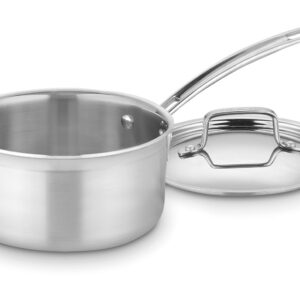 Cuisinart MultiClad Pro Stainless Steel 2-Quart Saucepan with Cover & MCP194-20N MultiClad Pro Stainless Steel 4-Quart Saucepan with Cover