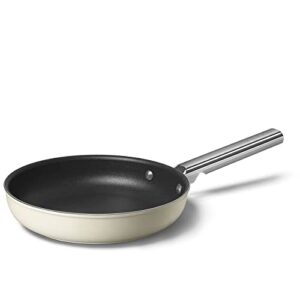 Smeg Cookware 9.5-Inch Cream Frypan, Small