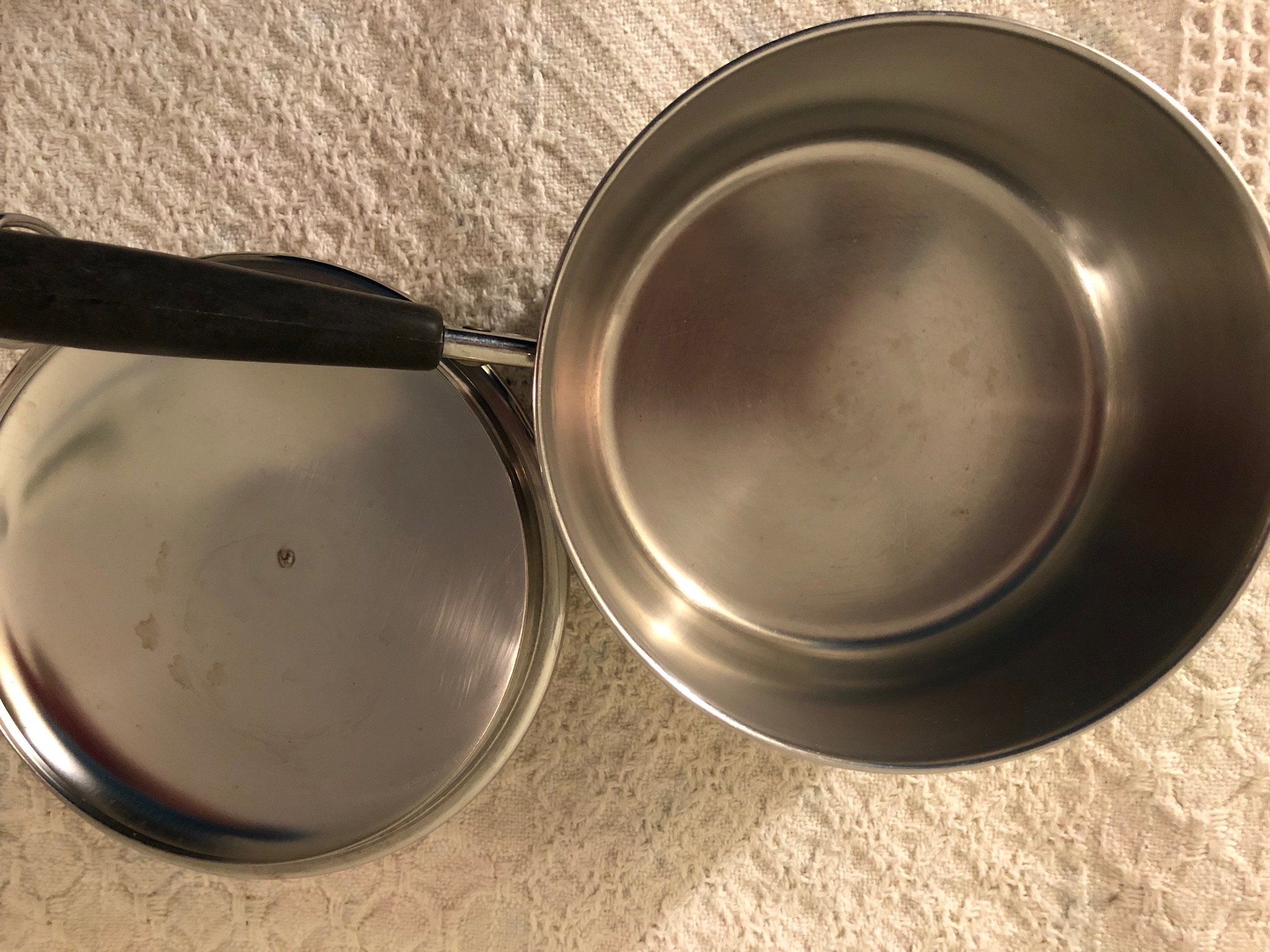 Vtg Revere Ware SS Copper Bottom 1 1/2qt Saucepan