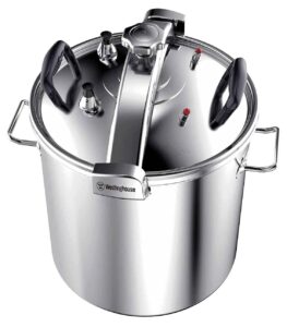 westinghouse stainless steel pressure cooker & canner, 53.5 quart, silver