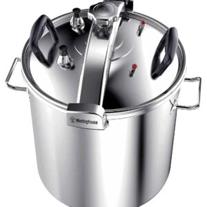 Westinghouse Stainless Steel Pressure Cooker & Canner, 53.5 Quart, Silver