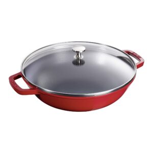 STAUB Cast Iron Perfect Pan, 4.5-quart, Cherry