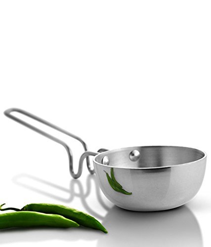 Shriya Aluminium Tadka Pan With Long Handle, Spice Roasting Tadka Pan, Vagaria With Long Handle Stainless Steel Tadka Frying Pan Spice Heating Pan