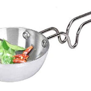 Shriya Aluminium Tadka Pan With Long Handle, Spice Roasting Tadka Pan, Vagaria With Long Handle Stainless Steel Tadka Frying Pan Spice Heating Pan